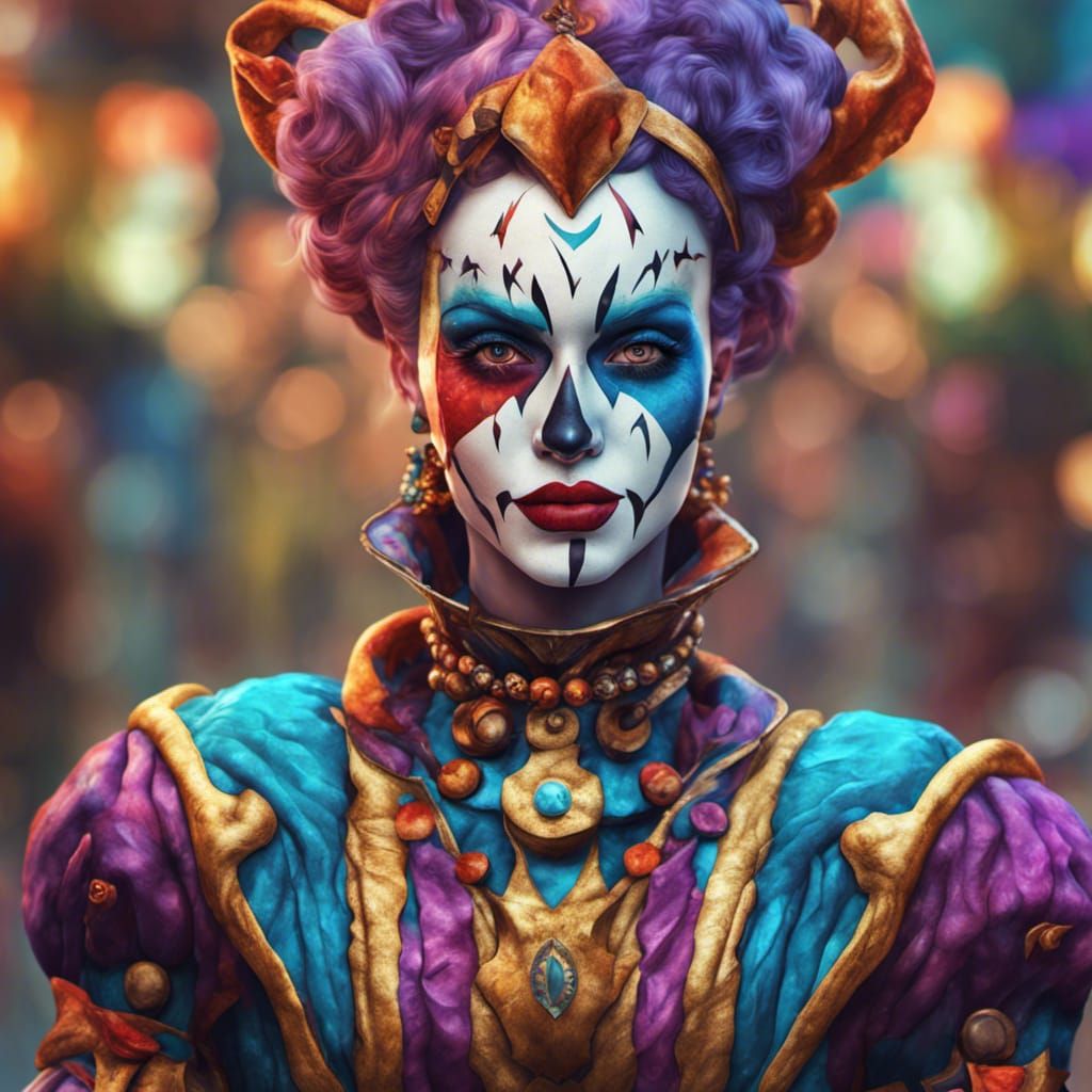 The beautiful Harlequin photorealistic intricately detailed HDR ...