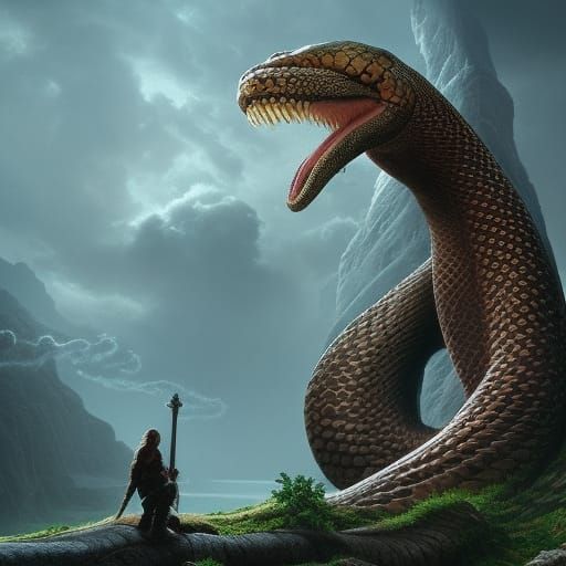 Serpentes (Latin for snake) - AI Generated Artwork - NightCafe Creator