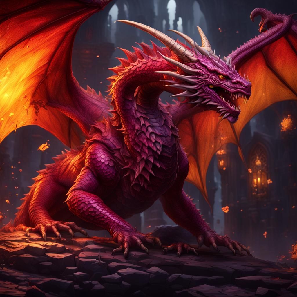 A beautiful red dragon - AI Generated Artwork - NightCafe Creator