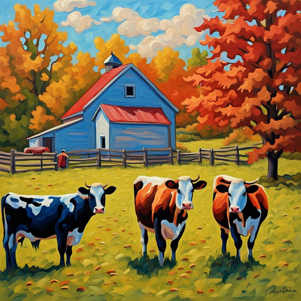 Canadian dairy farm - AI Generated Artwork - NightCafe Creator