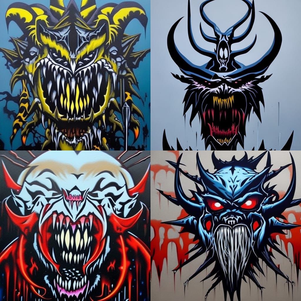 Abyssal Horror Bursting from Visceral Void in Vibr... - AI Art