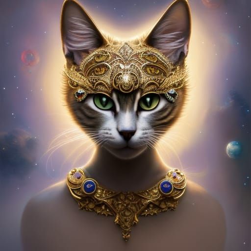Bastet, Egyptian cat deity 003 - AI Generated Artwork - NightCafe Creator