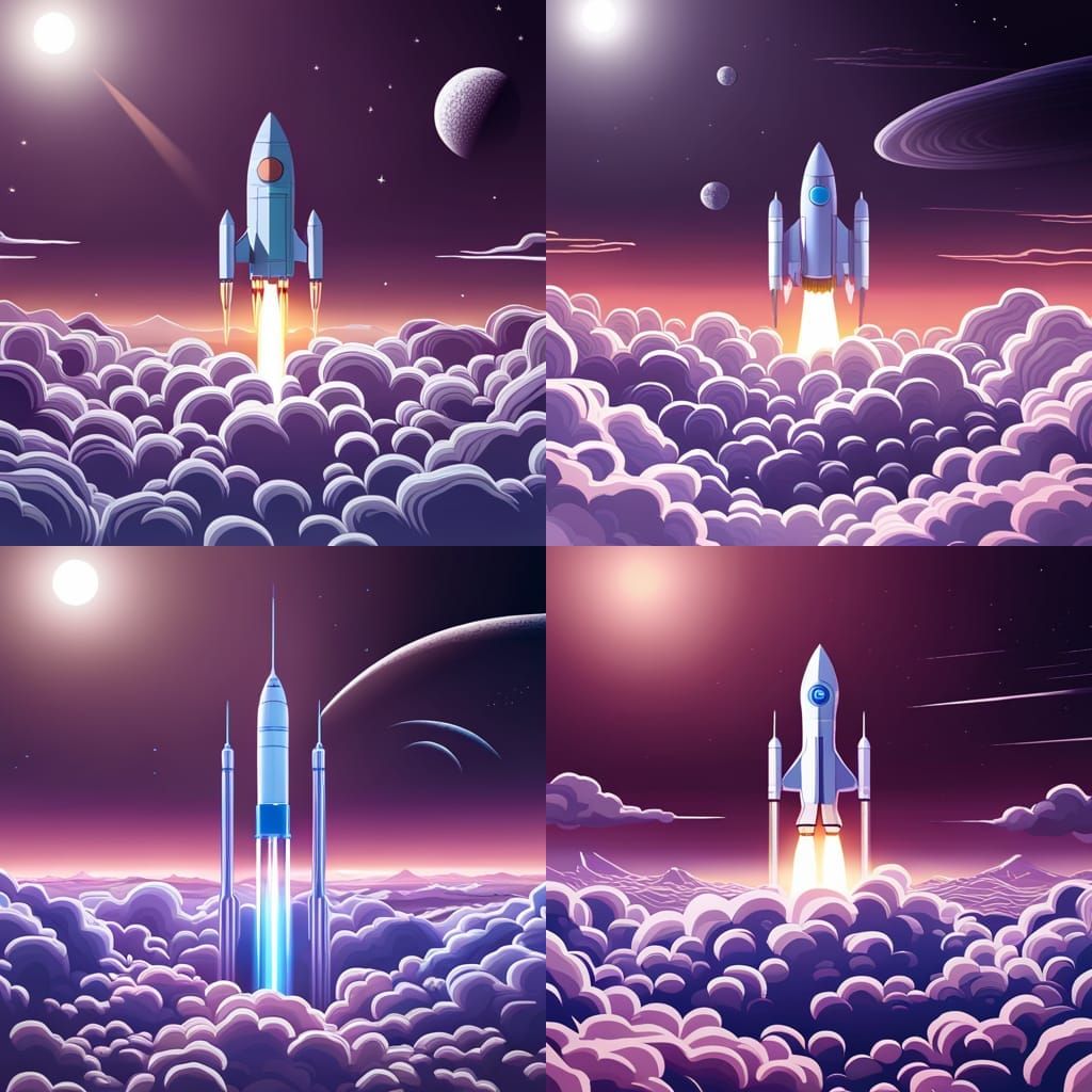 modern rocket, t-shirt design, space theme, 2d, flat - AI Generated ...