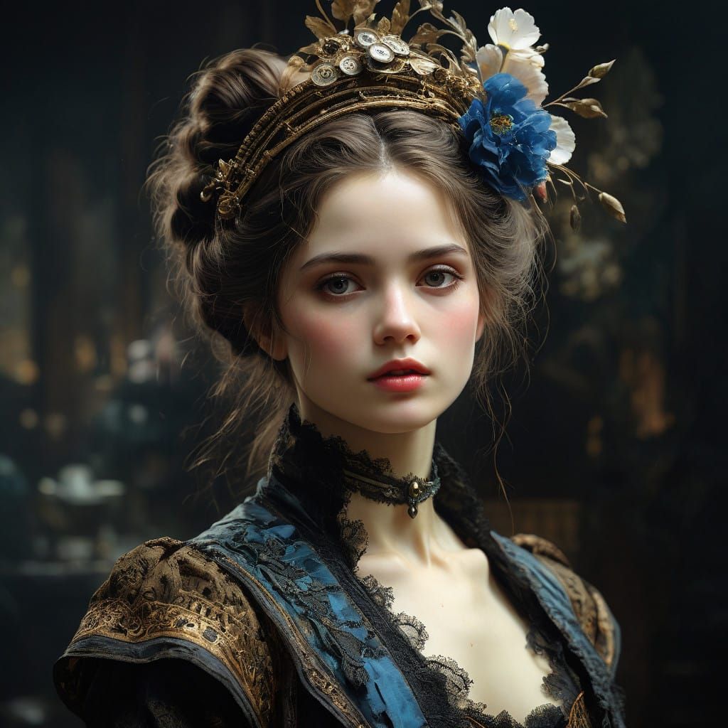 19th century woman - Ethereal Victorian Beauty in Ultra-Hype...