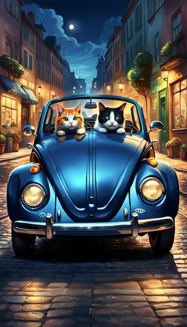Cats driving vehicles - AI Generated Artwork - NightCafe Creator