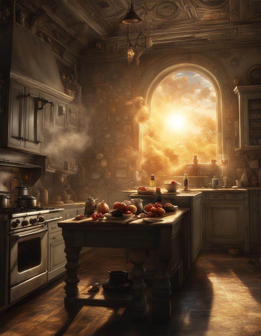 Beautiful Kitchen - AI Generated Artwork - NightCafe Creator