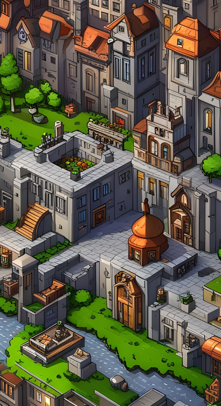 Retro RPG Town - AI Generated Artwork - NightCafe Creator