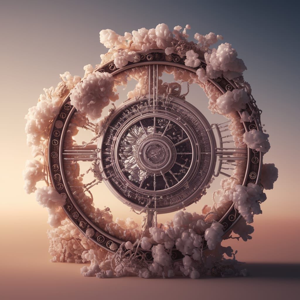 Ethereal Machine in Harmonious Balance - AI Art