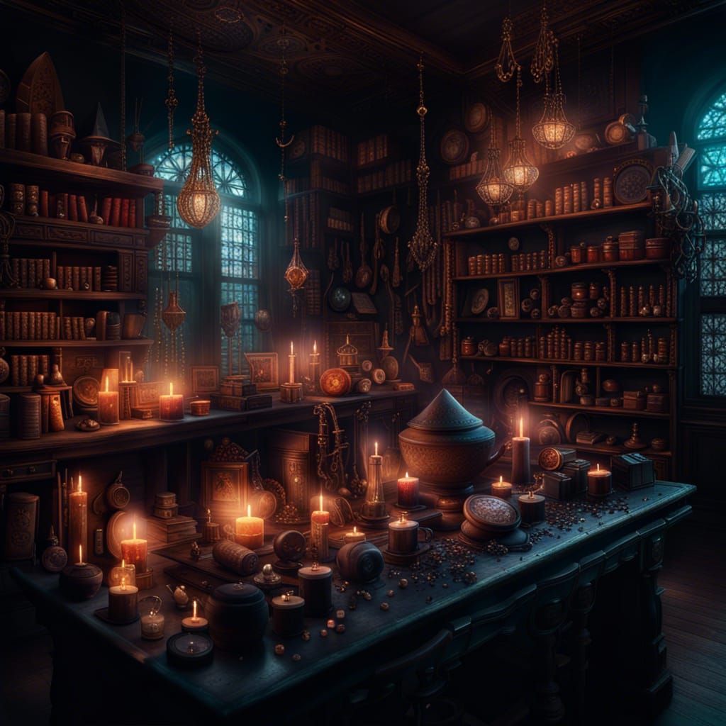 Magical Witch's Shop - AI Generated Artwork - NightCafe Creator