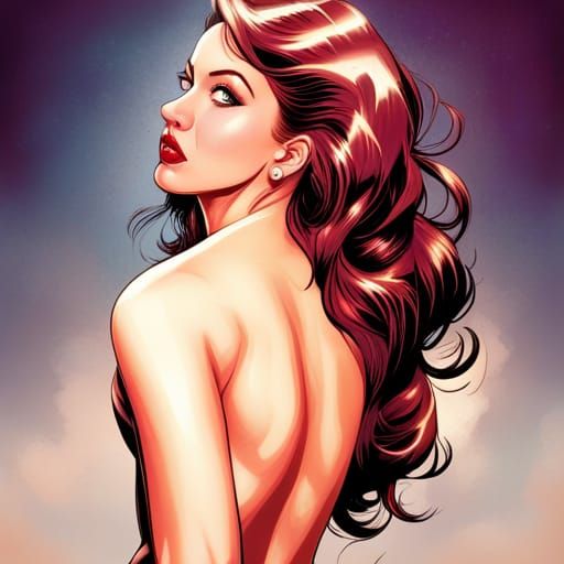 Vintage Comic Gal - AI Generated Artwork - NightCafe Creator