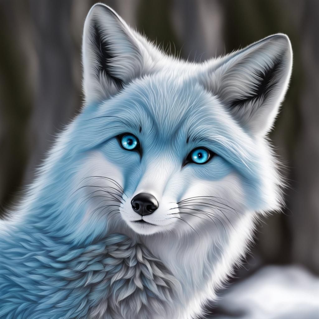 Blue Fox - AI Generated Artwork - NightCafe Creator
