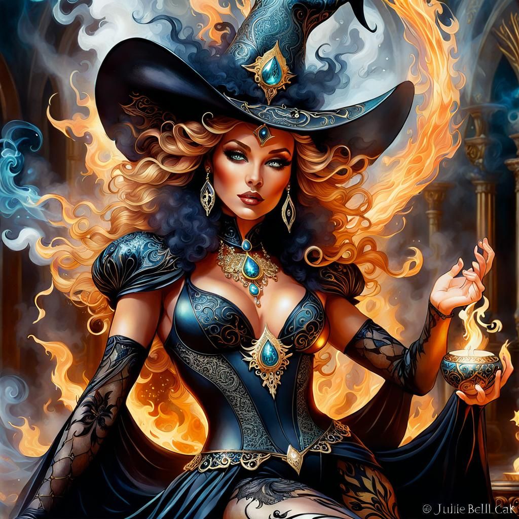 Maximalist Ornate Tarocchini Fantasy by [Karol Bak + Julie Bell + Dorian Cleavenger] :: [close ...