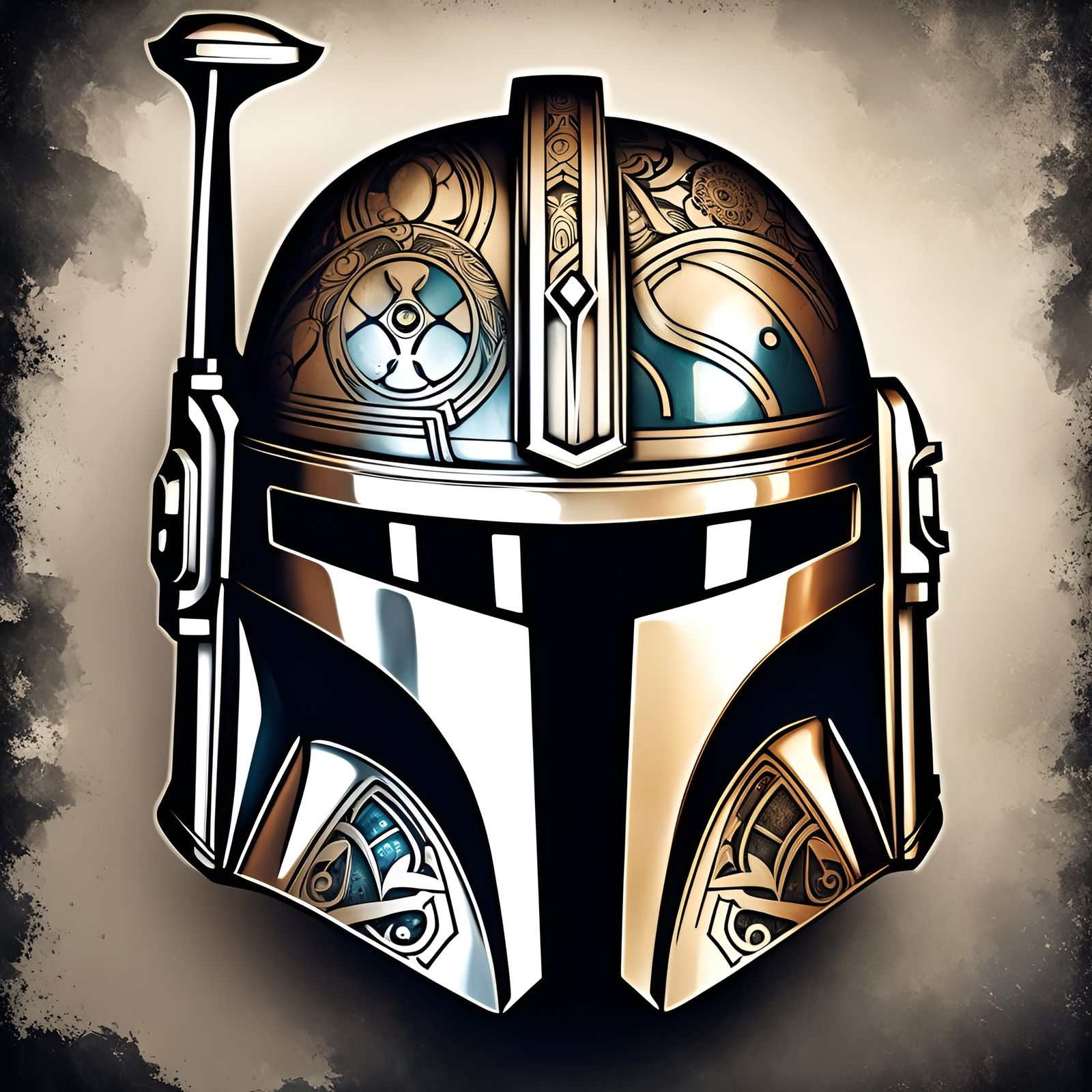 Mando Helmet - AI Generated Artwork - NightCafe Creator