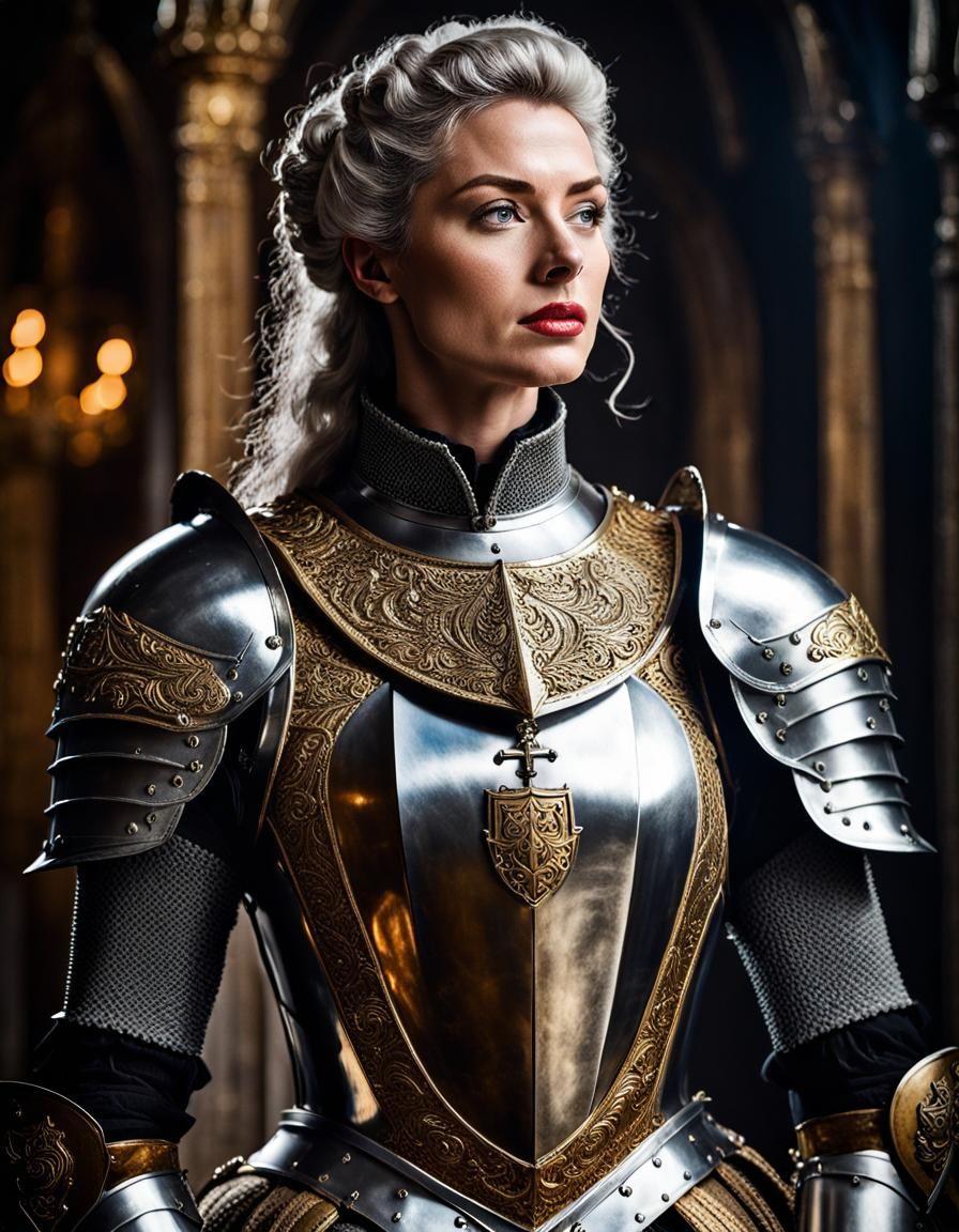 18th century dame in knight armor - AI Generated Artwork - NightCafe ...