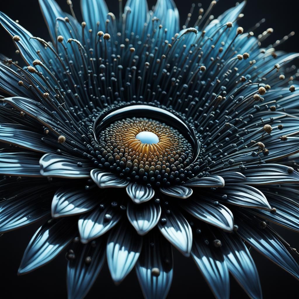 Cyberflower close up - AI Generated Artwork - NightCafe Creator