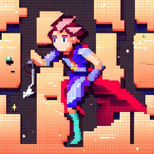 lightning in pixel art - AI Generated Artwork - NightCafe Creator