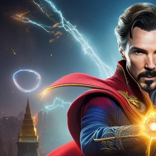 Doctor Strange time travelling through the multiverse - AI Generated ...