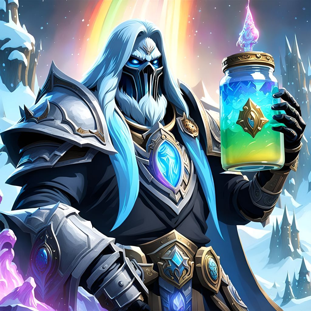 rainbow jar lich king - AI Generated Artwork - NightCafe Creator