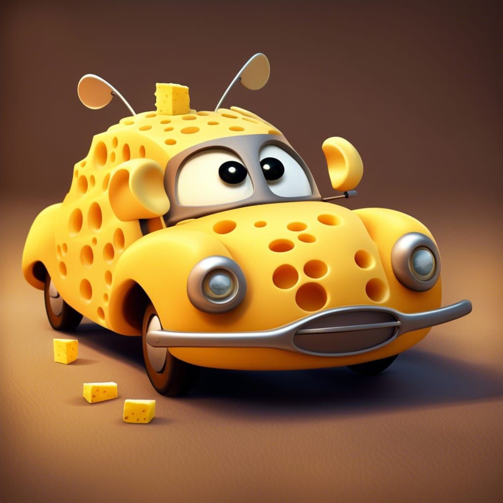 Strange cheese car - AI Generated Artwork - NightCafe Creator