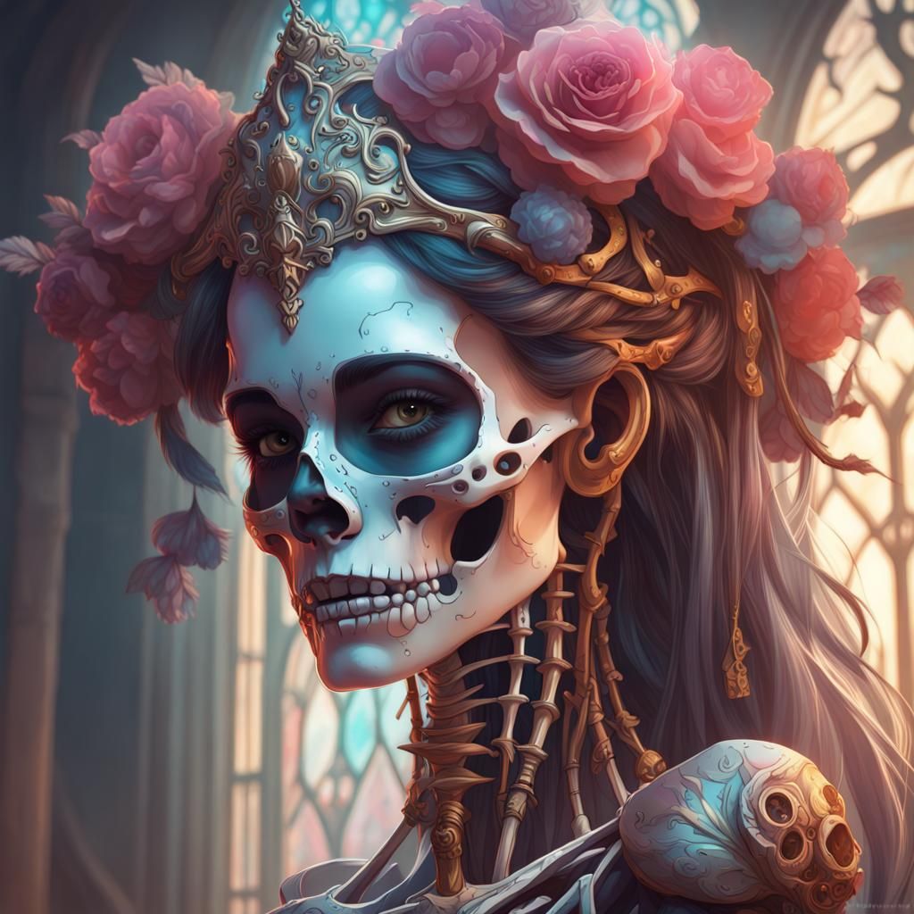Skeleton Princess - AI Generated Artwork - NightCafe Creator