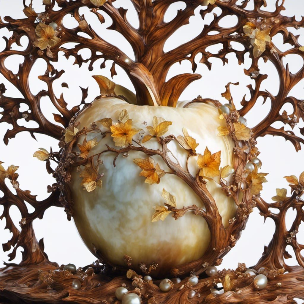 Pearl & topaz apple - AI Generated Artwork - NightCafe Creator