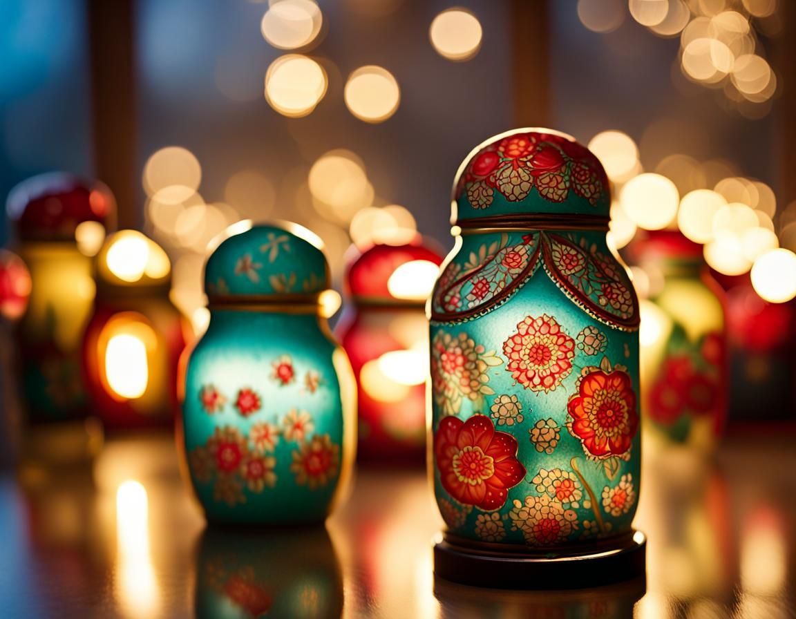 Transparent Russian Inspired Jars . . . Open Prompt