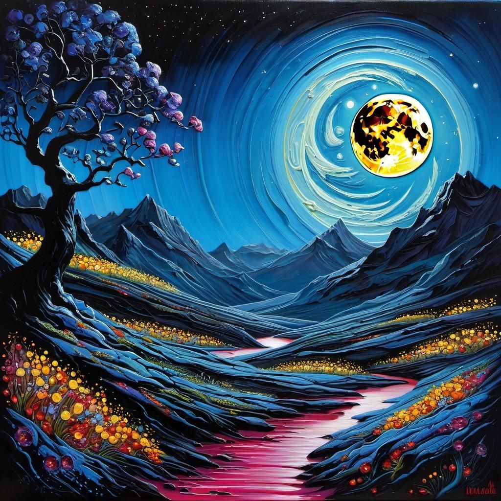 "Hideous Moonlight" - AI Generated Artwork - NightCafe Creator