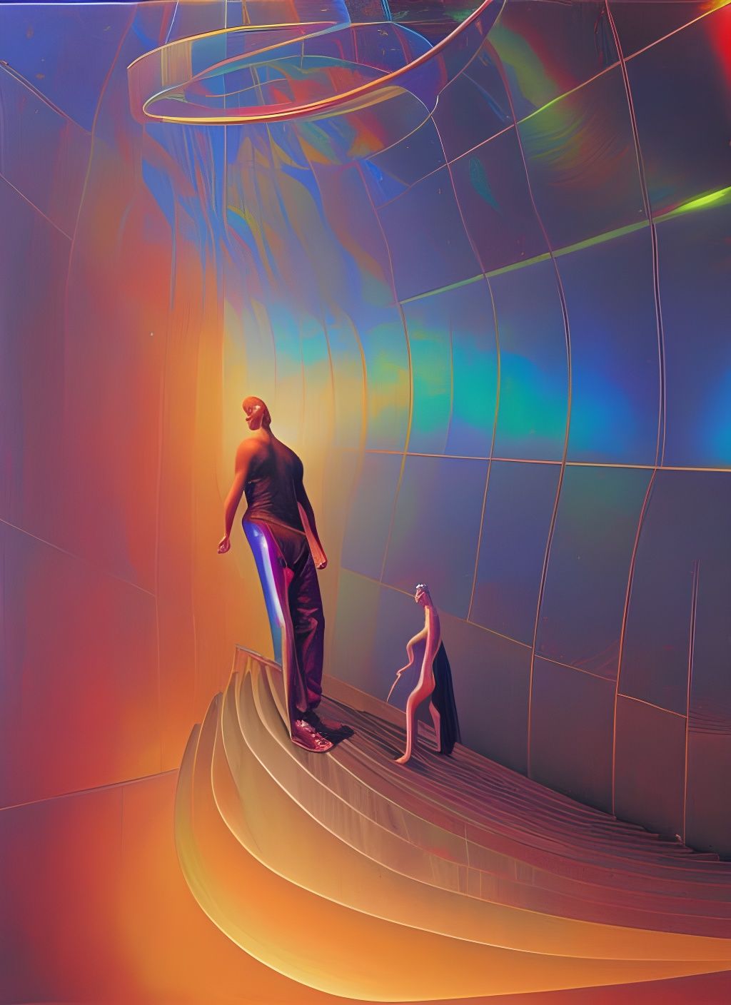 Trippy Stairs - AI Generated Artwork - NightCafe Creator