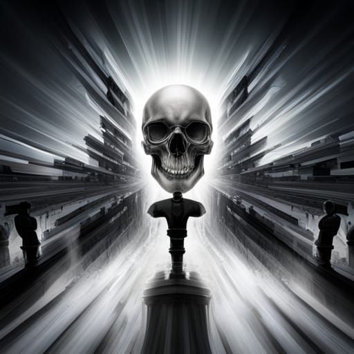 Ghostly Skull - AI Generated Artwork - NightCafe Creator