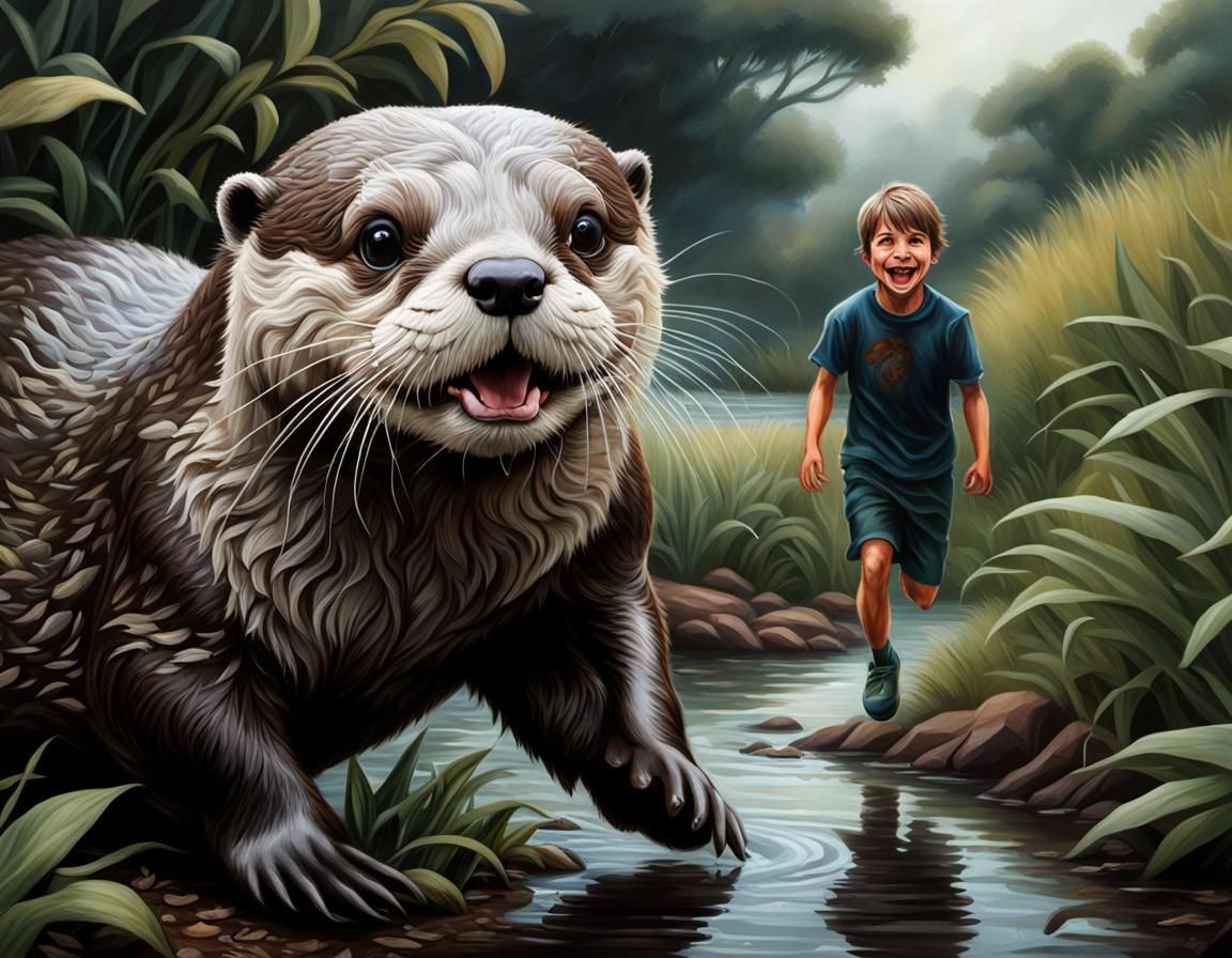 "Hey, Beaver!" "You're the beaver! I'm an otter." - AI Generated ...