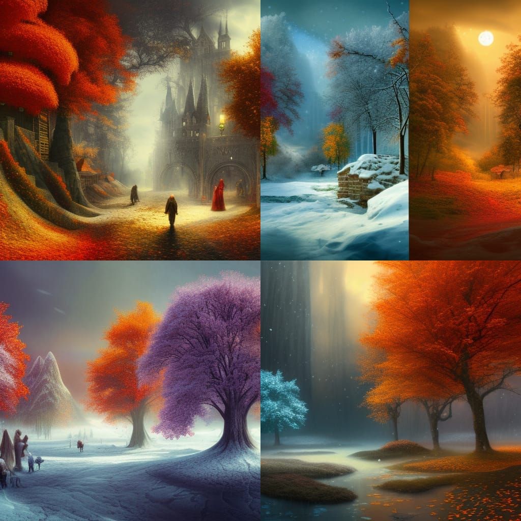 Changing seasons - AI Generated Artwork - NightCafe Creator