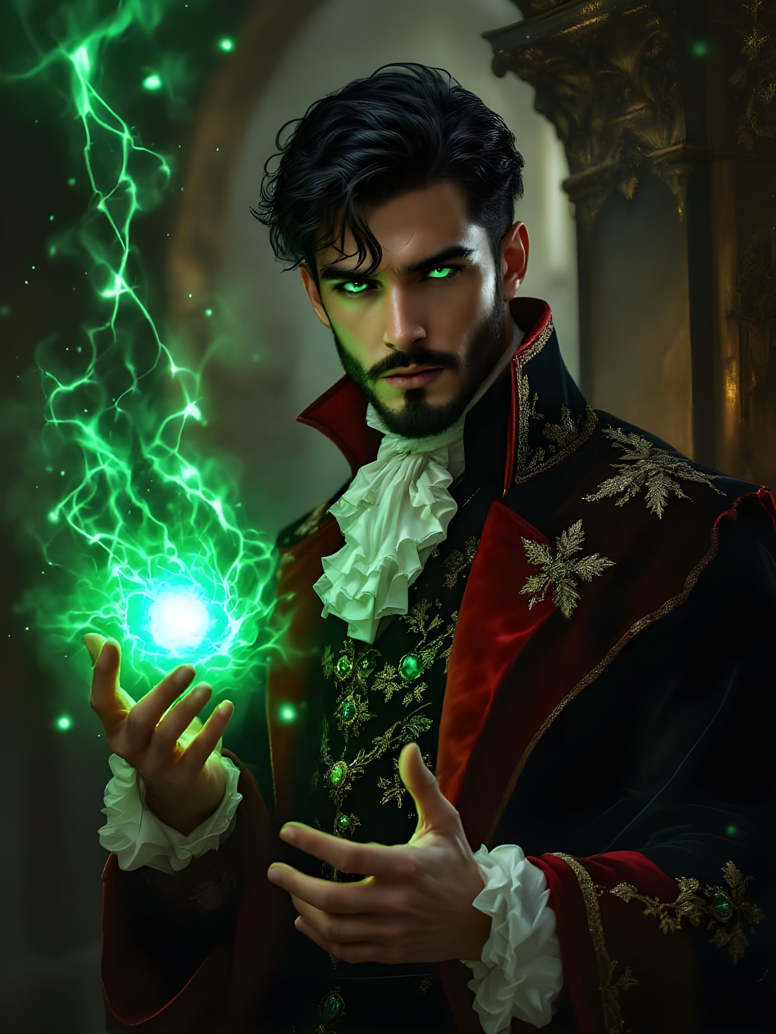 A young mage, wielding arcane magic