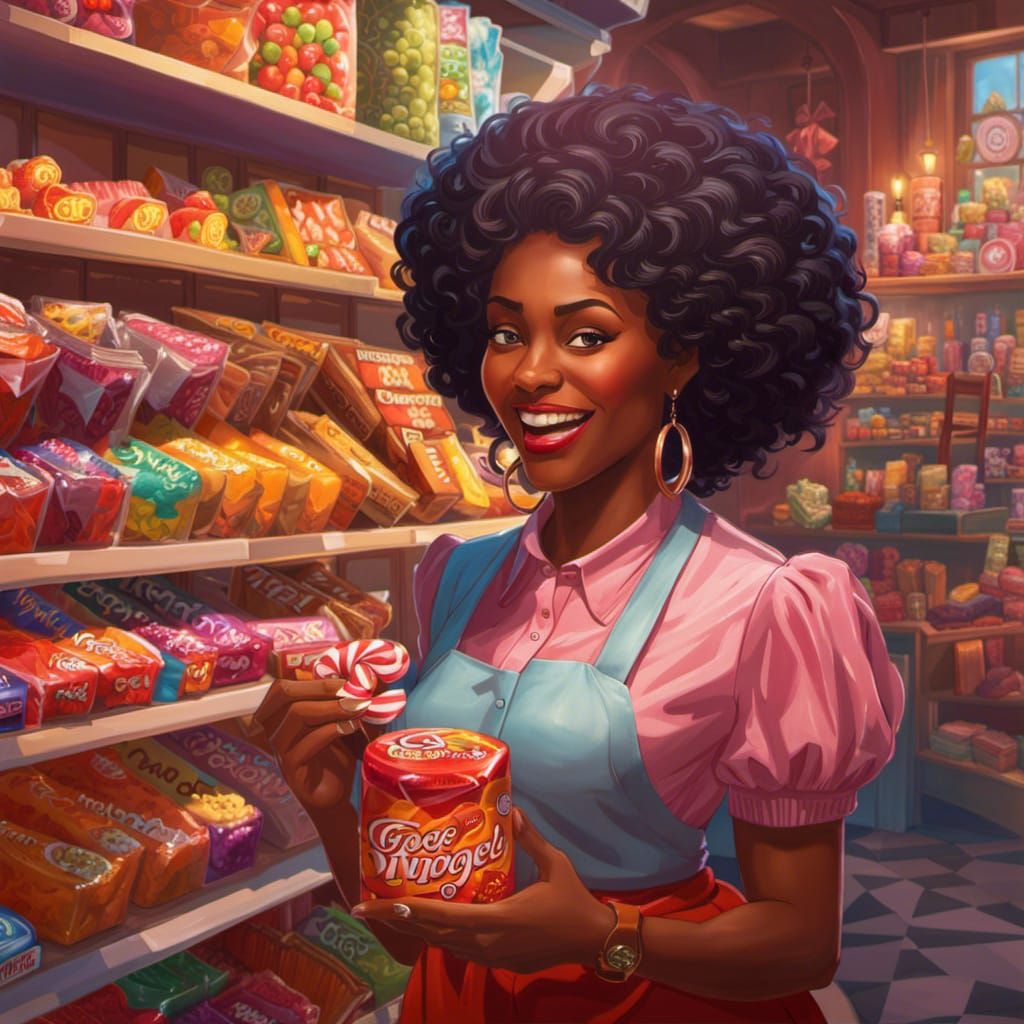 Candy shop worker - AI Generated Artwork - NightCafe Creator