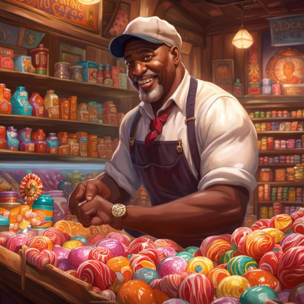 🎶🎶 THE CANDYMAN CAN CAUSE HE MIXES IT WITH LOVE - AI Generated Artwork ...