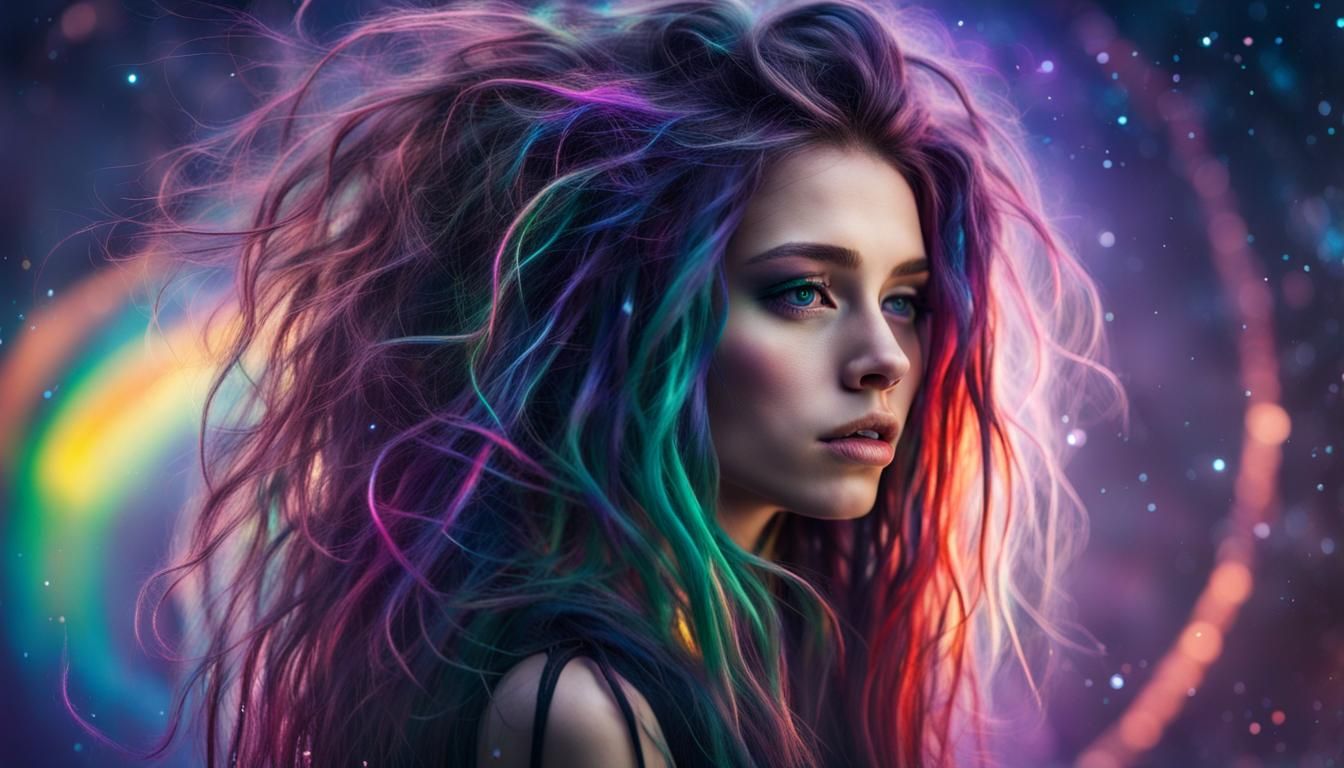 Cosmic Cyberpunk Hacker - AI Generated Artwork - NightCafe Creator