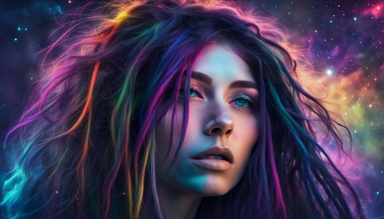 Cosmic Cyberpunk Hacker - AI Generated Artwork - NightCafe Creator