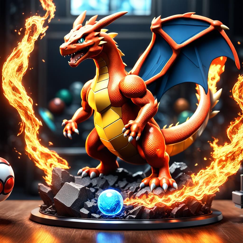 A 3D Charizard model - AI Generated Artwork - NightCafe Creator