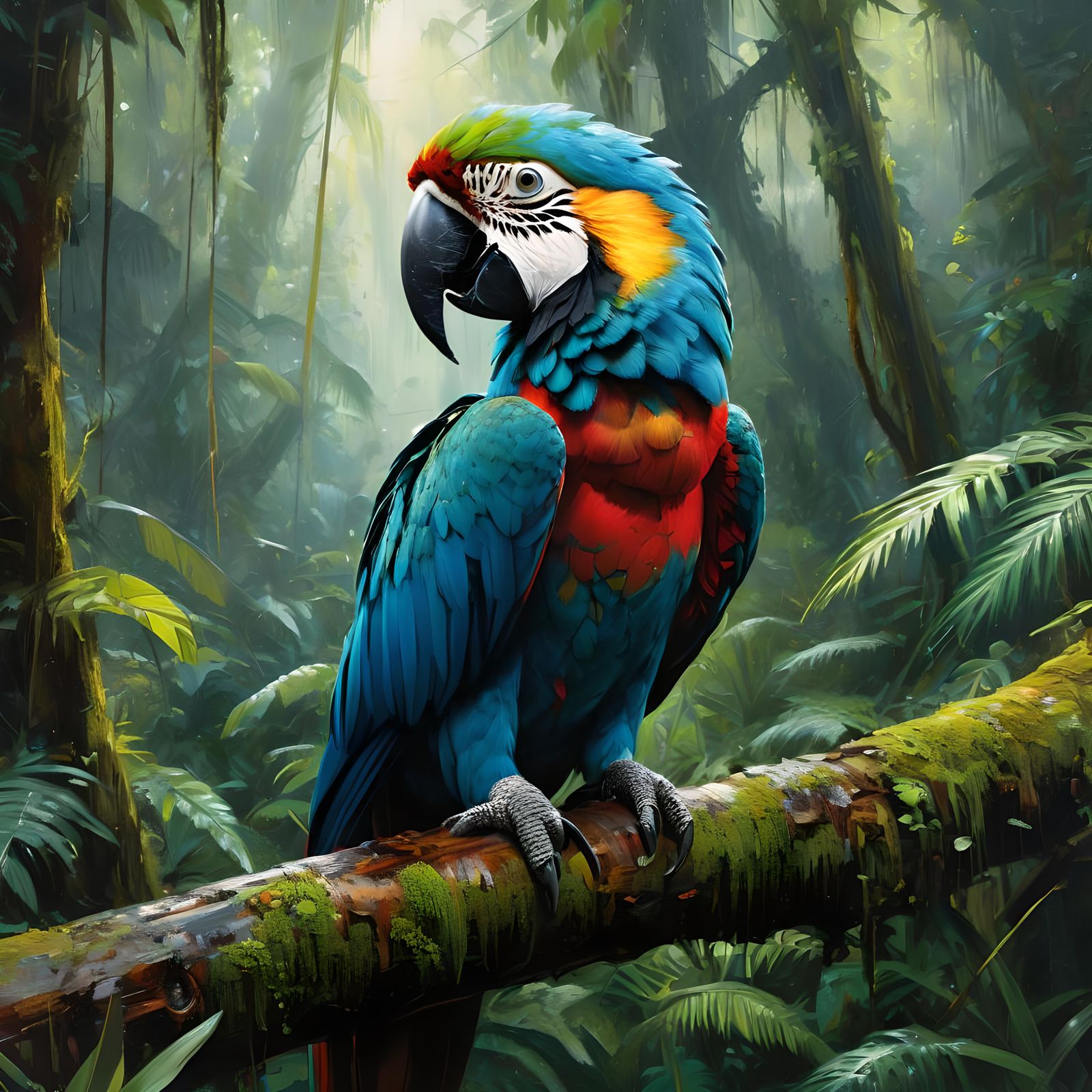 Macaw in the rainforest - Macaw in the rainforest