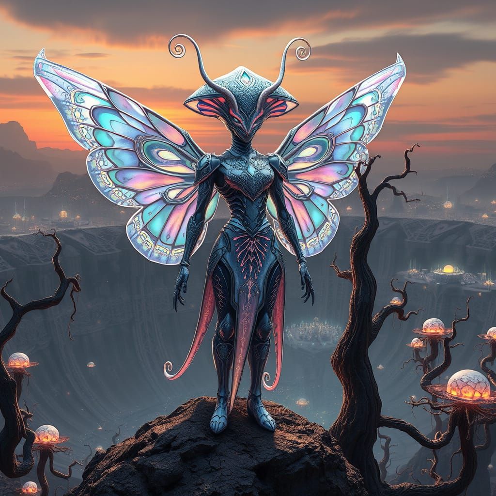 A beautiful and exotic life form, based on silicon, with hybrid ...