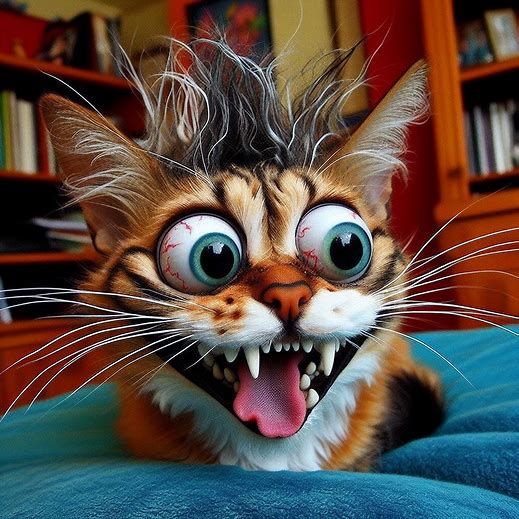 Crazy Insane Cat - AI Generated Artwork - NightCafe Creator