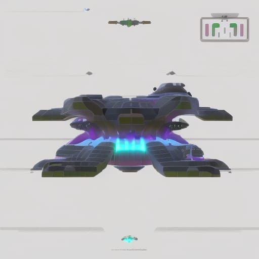 Elegant Biopunk Spaceship in Dark Fantasy Art - AI Art