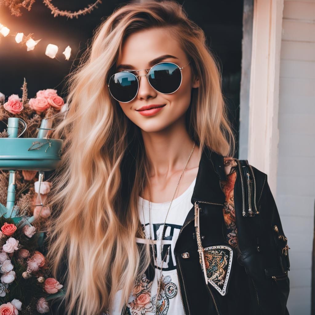 Awesome super pretty cool girl whose lit and fun