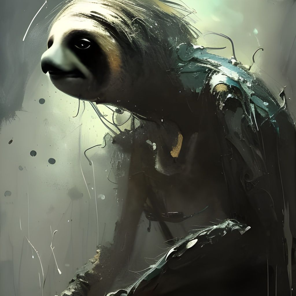 Unhappy sloth - AI Generated Artwork - NightCafe Creator