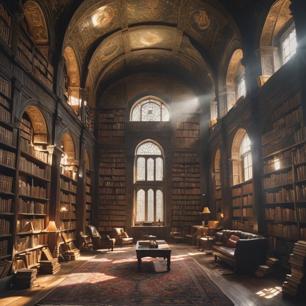 Ancient Libraries - AI Generated Artwork - NightCafe Creator