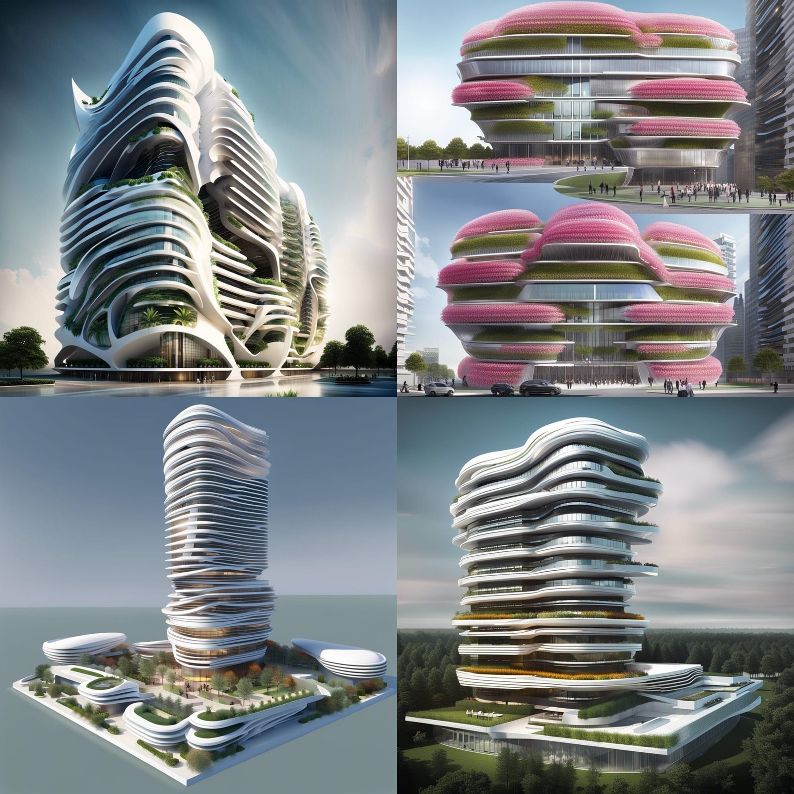 10-storey high futuristic mix-use building with plot dimensions of 200 ...