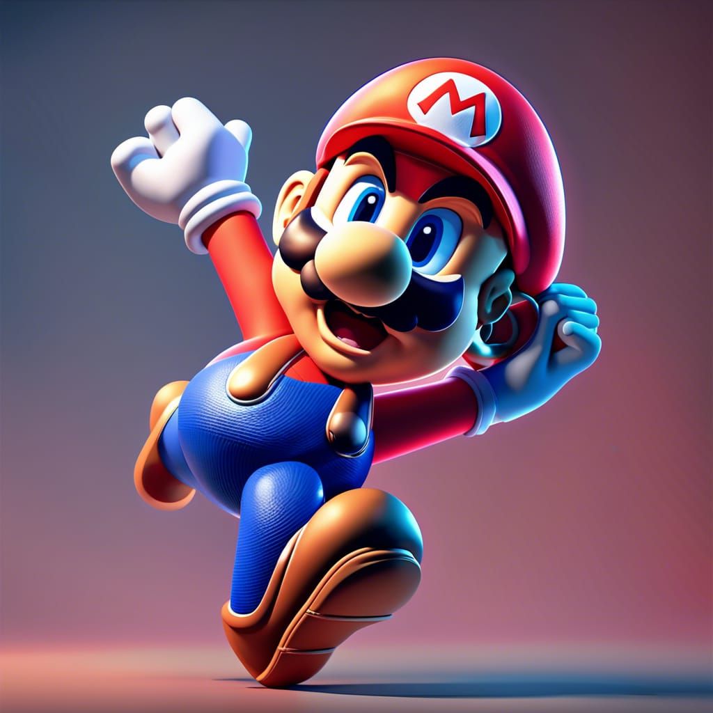 Super Mario Pixar, Disney, concept art, 3d digital art, Maya 3D, ZBrush ...