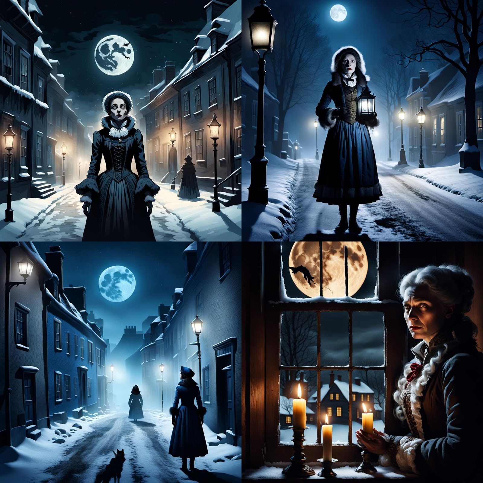 woman during the winter of 1767 quebec city finds ... - AI Art