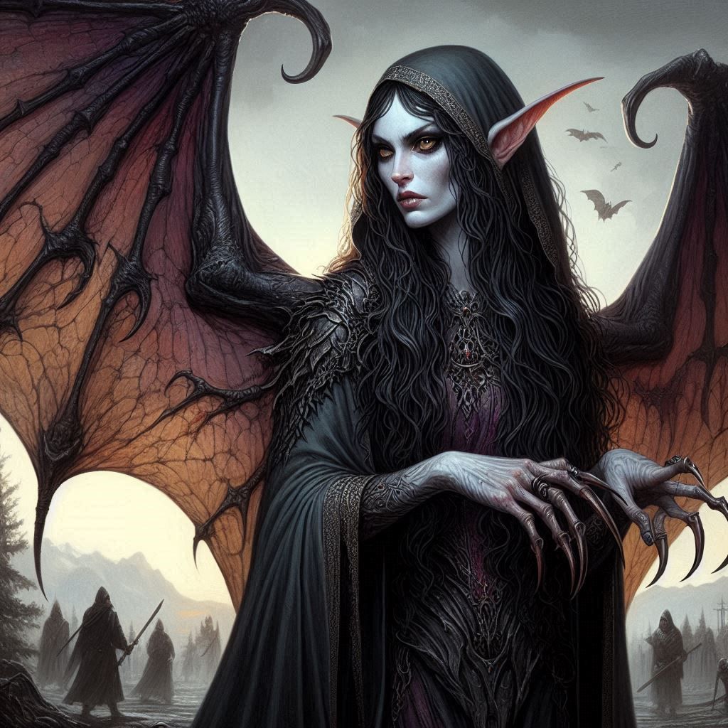 Thuringwethil, the bat-messenger of Sauron - AI Generated Artwork ...