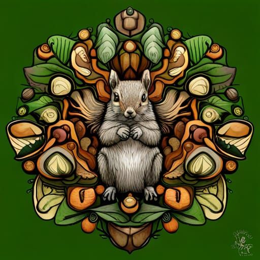 Squirrel club logo - AI Generated Artwork - NightCafe Creator