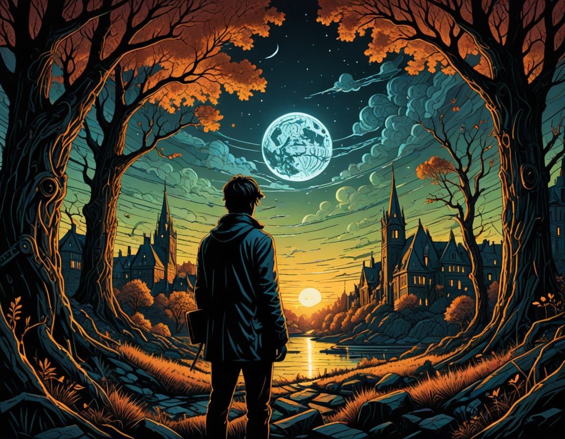 Art Brut Masterpiece in Vibrant Contrasting Colors - AI Art